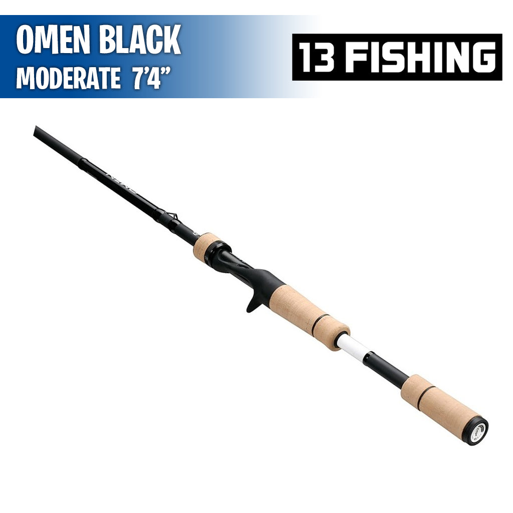 Omen Black - Moderate - 7'4" - Casting Rod - 13 Fishing | Fishing Depot.mx