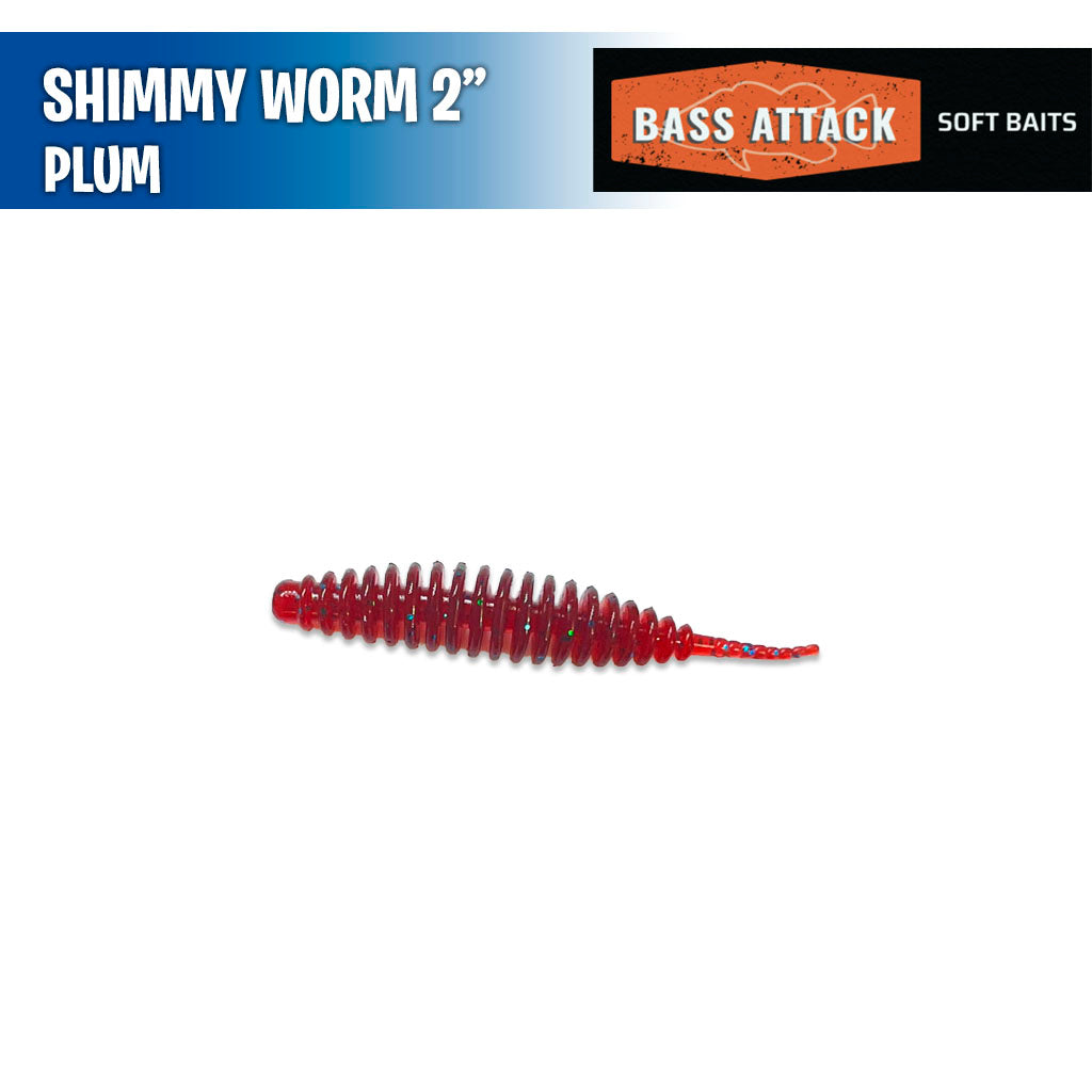 Shimmy Worm 2" - Bass Attack | Fishing Depot.mx
