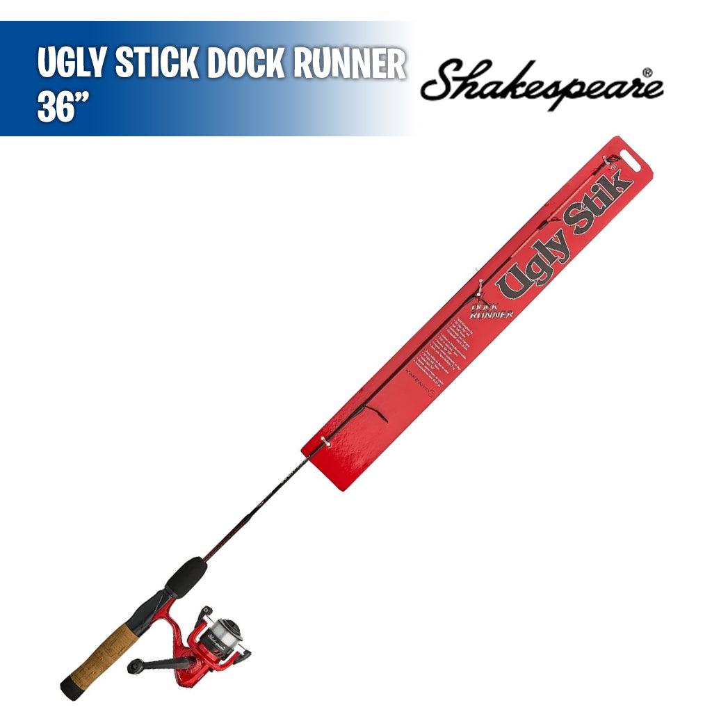 Ugly Stick Dock Runner 36" - Kids Fishing Combo Spinning - Shakespeare ...